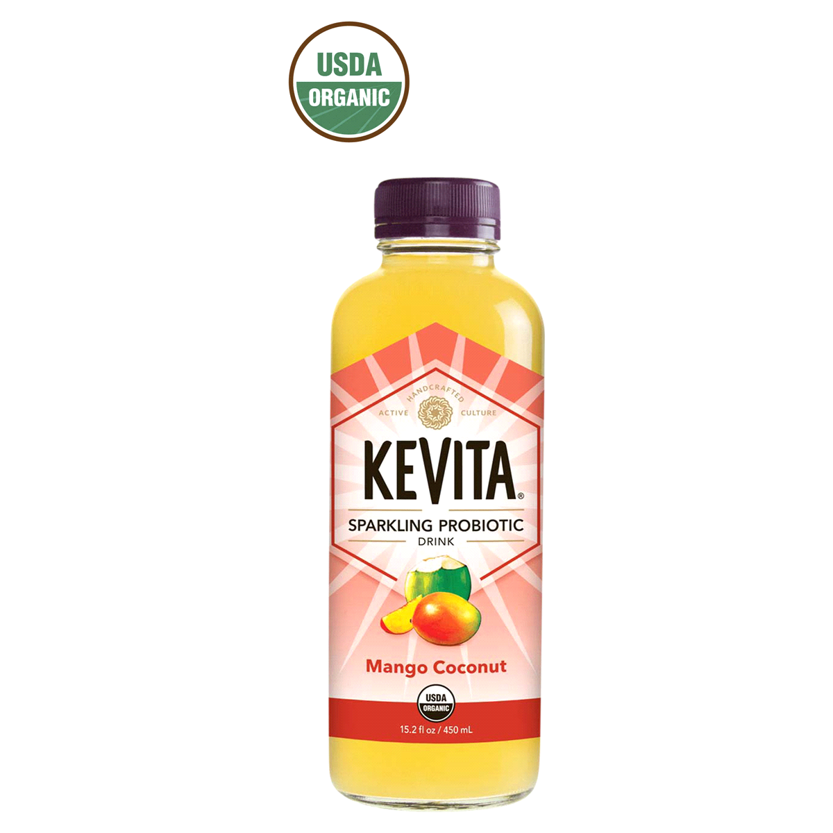 Kevita Sparkling Probiotic Drink Mango Coconut 15.2 Fl Oz 16 fl oz | Shipt