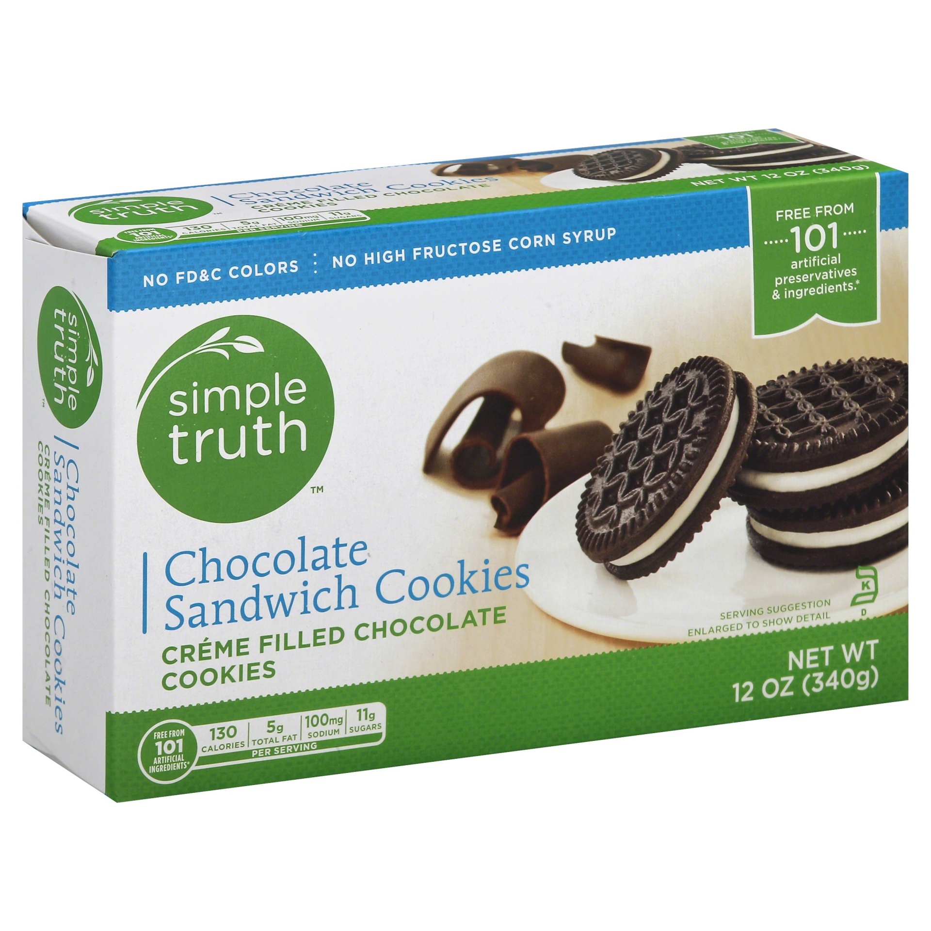Simple Truth Chocolate Sandwich Creme Cookies 12 oz | Shipt