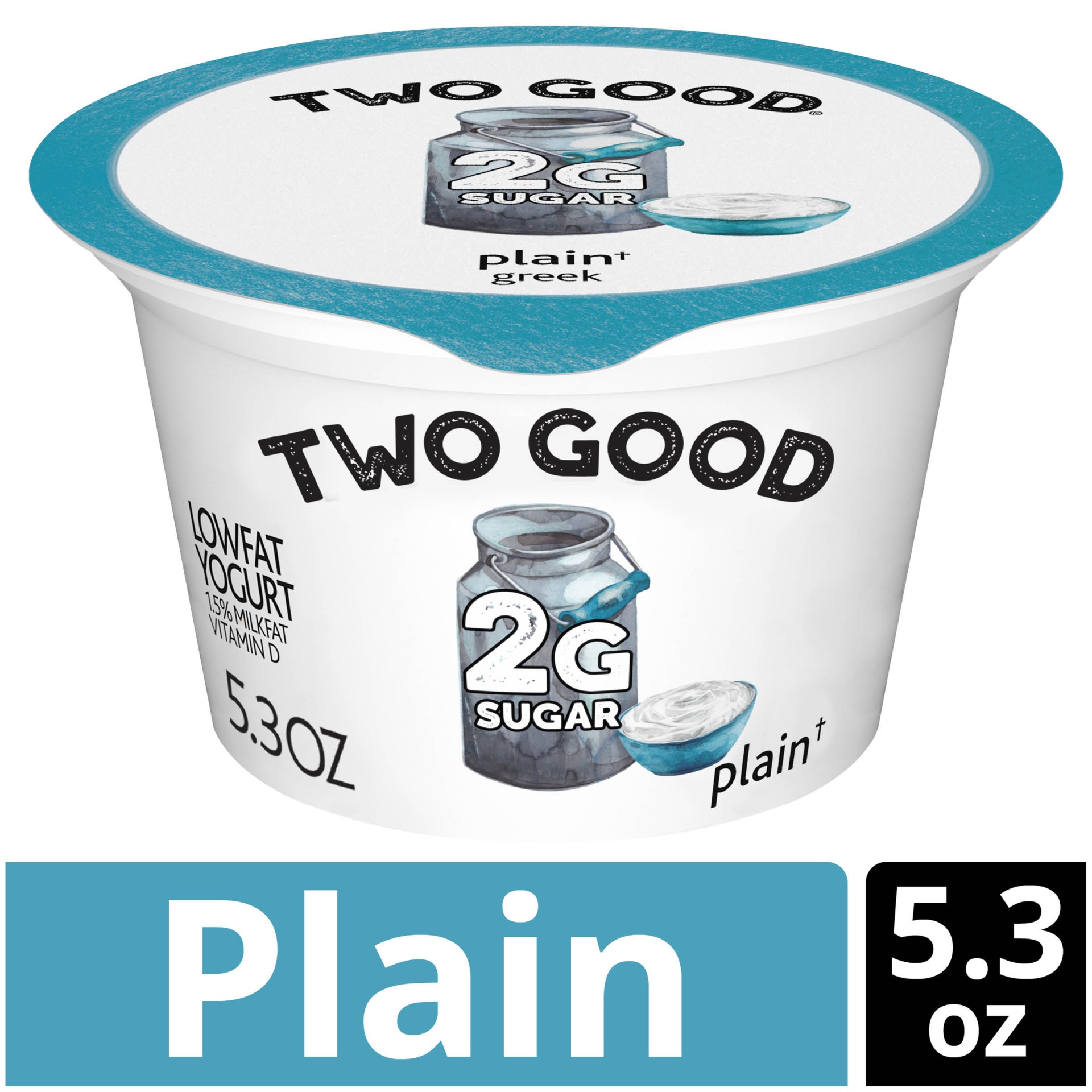 Light & Fit Two Good Plain Greek Yogurt 5.3 oz | Shipt