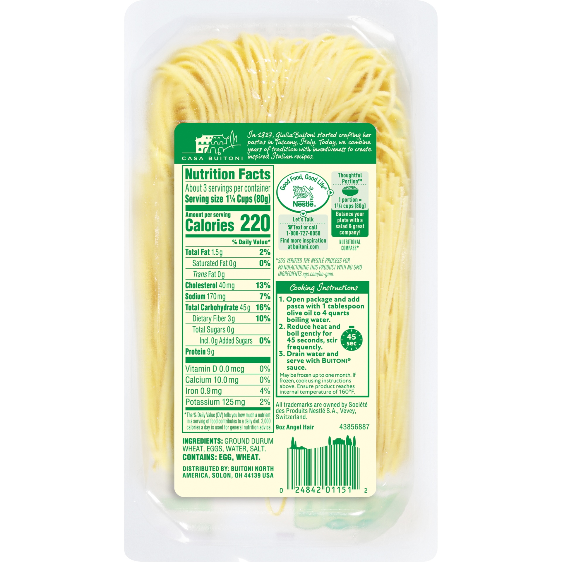 Buitoni Angel Hair Pasta 9 oz | Shipt