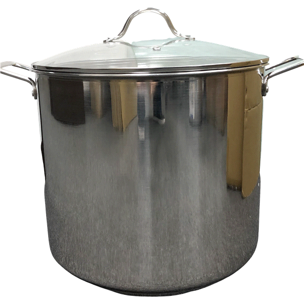 Grand Gourmet Stainless Steel Stock Pot with Glass Lid 20 qt | Shipt