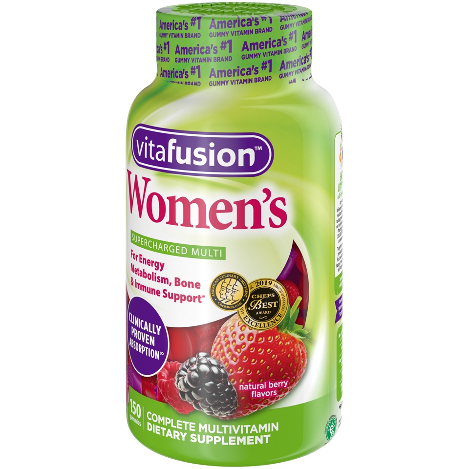 vitafusion Women's Multivitamin Dietary Supplement Gummies - Berry 150 ...