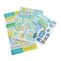 Traditional Baby Boy Dimensional Sticker Flip Pack By Recollections 4 ...