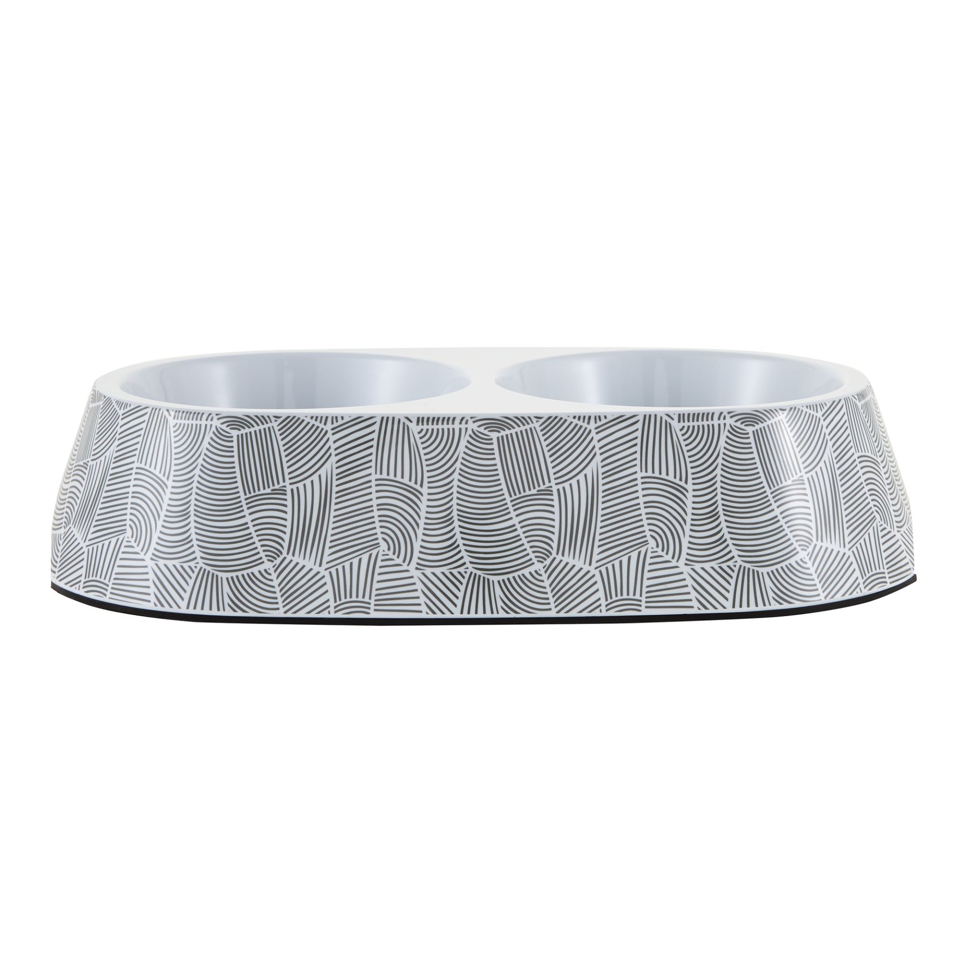 Top Paw Crosshatch Melamine Double Diner Dog Bowl 60 fl oz | shipt