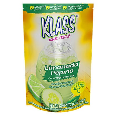 Klass Aguas Frescas Limonada Pepino 14.1 oz | Shipt