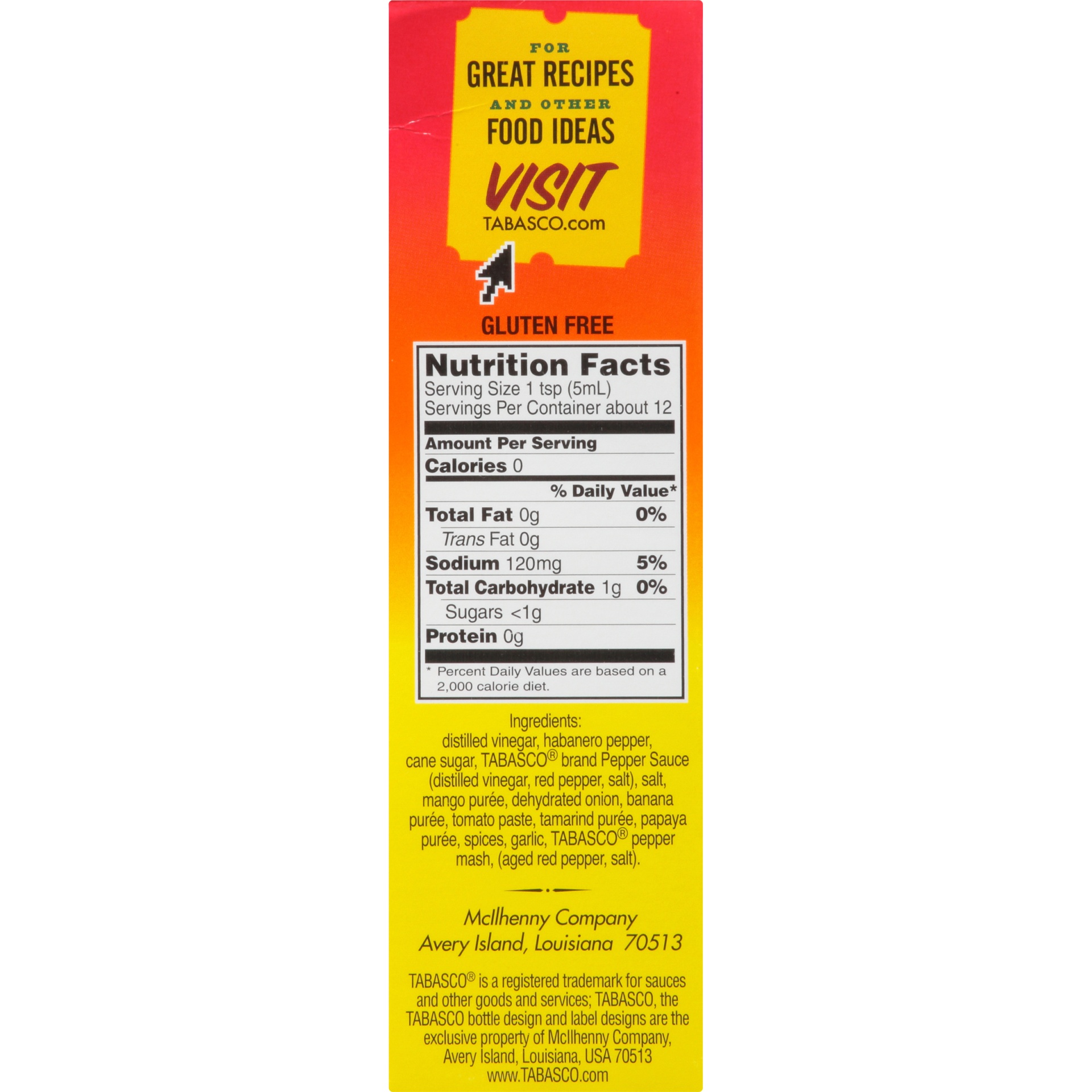 McIlhenny Tabasco Habanero Hot Sauce 2 oz | Shipt