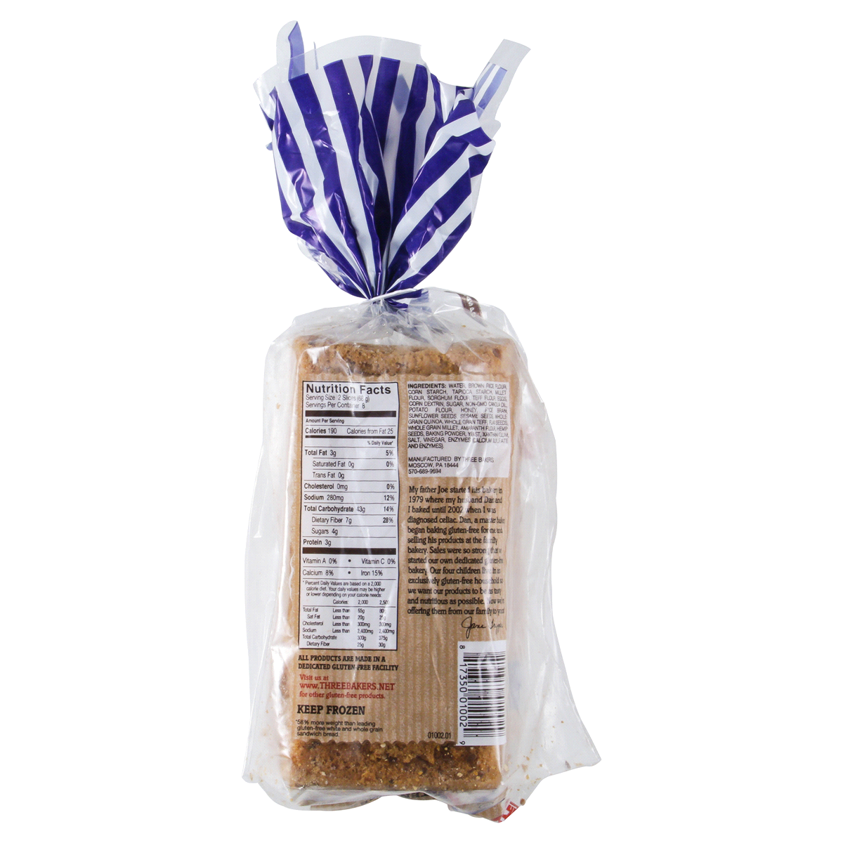 Three Bakers Gluten Free 7 Acient Grain Bread 17 oz | Shipt