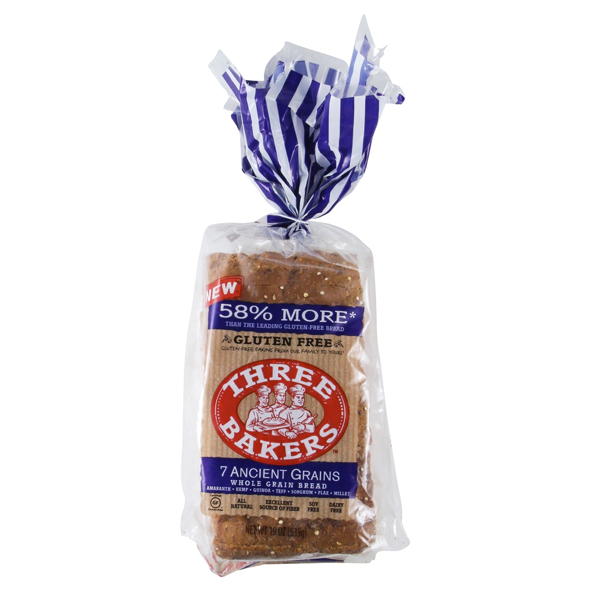 Three Bakers Gluten Free 7 Acient Grain Bread 17 oz | Shipt