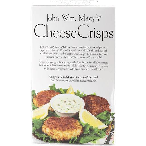 J.W. Macy's John Wm. Macy's Asiago & Cheddar Cheese Crisps 4 oz | Shipt
