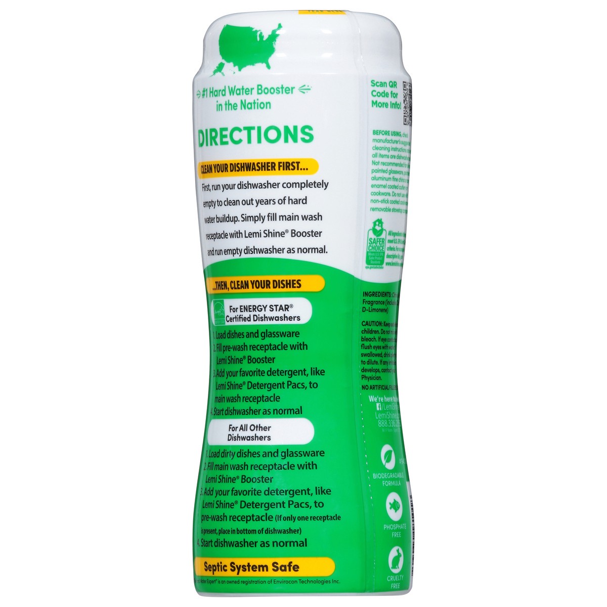 Lemi Shine Fresh Lemon Scent Dish Detergent Booster 10 oz 10 oz | shipt