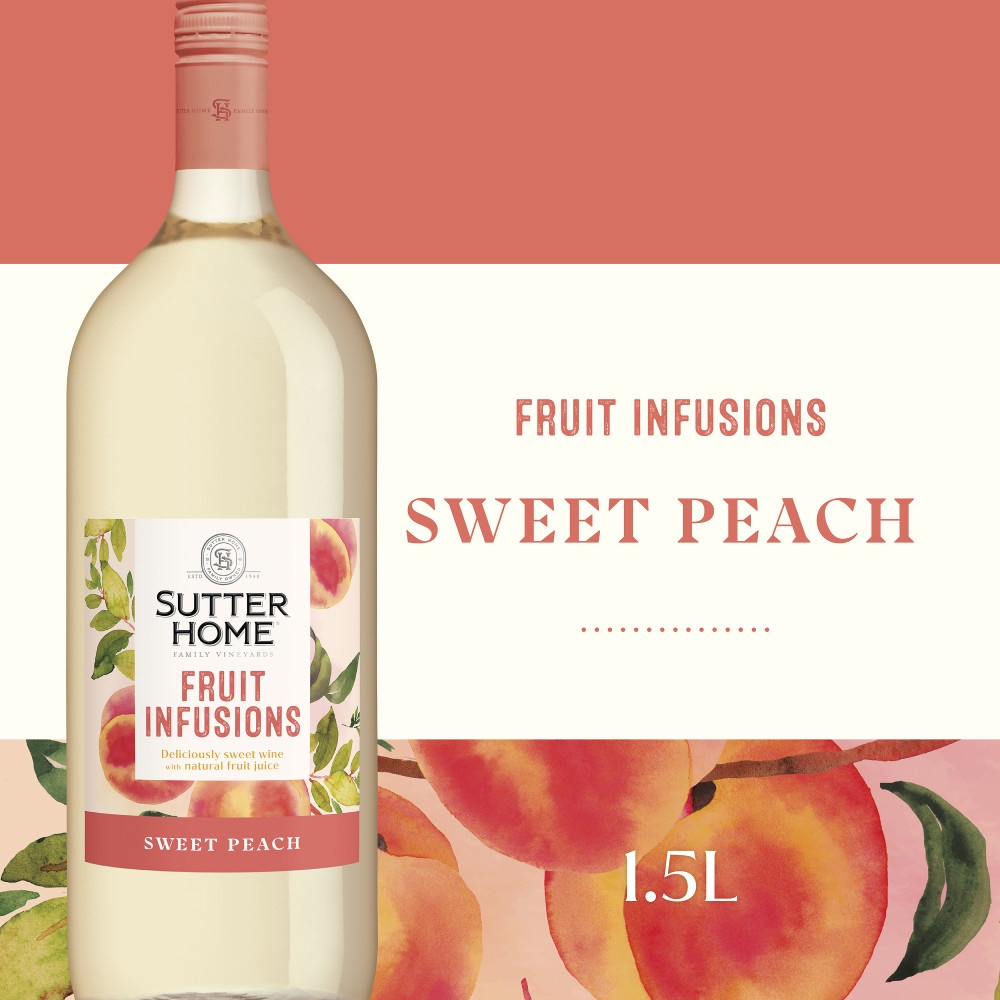 Sutter Home Fruit Infusions Sweet Peach White Wine Wine Bottle 1.5 ...