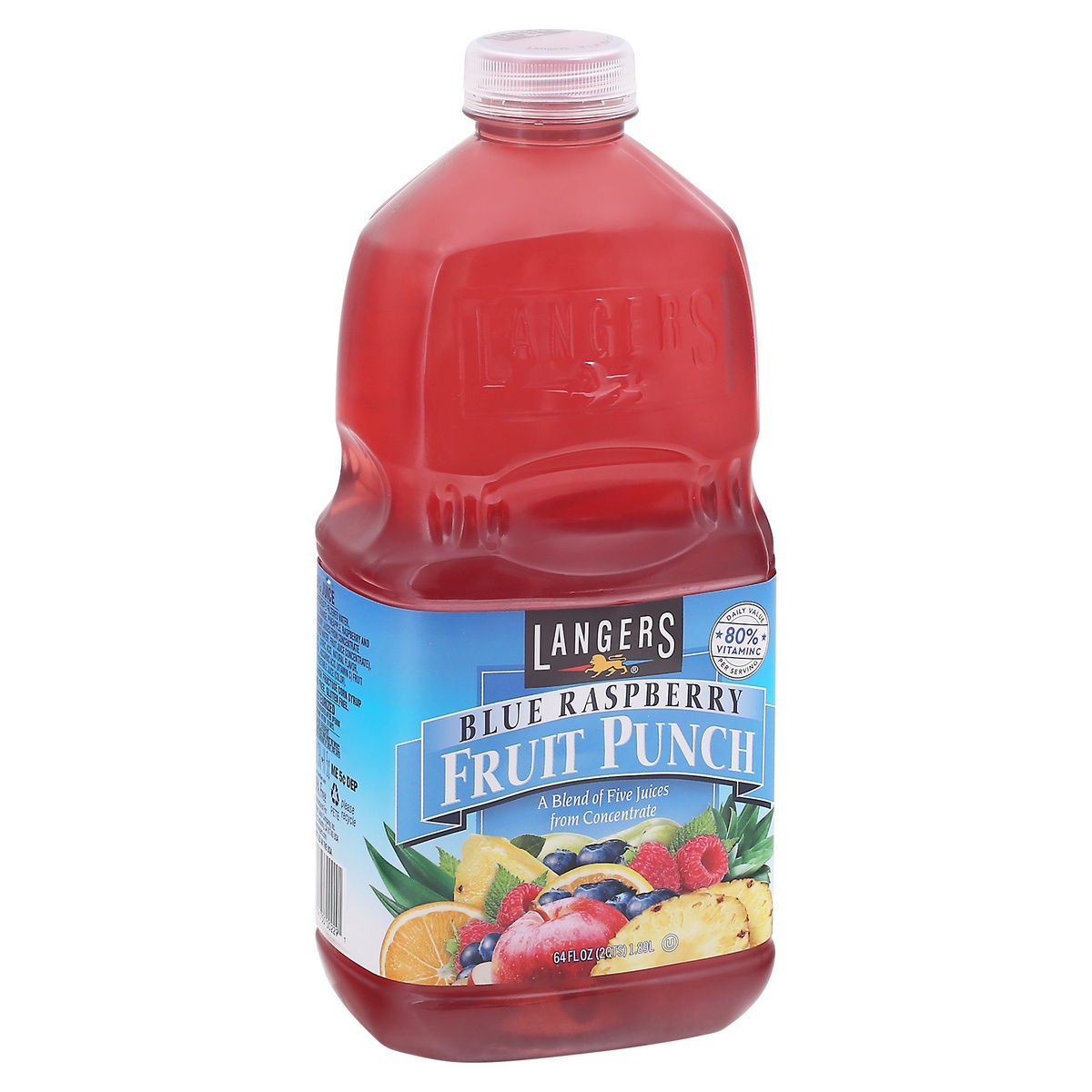 Langers Fruit Punch Blue Raspberry 64 oz | Shipt