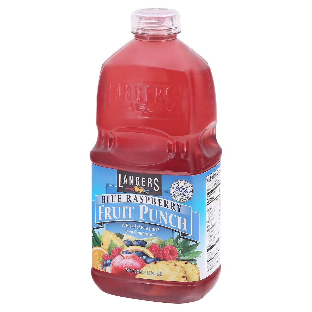 Langers Fruit Punch Blue Raspberry 64 oz | Shipt
