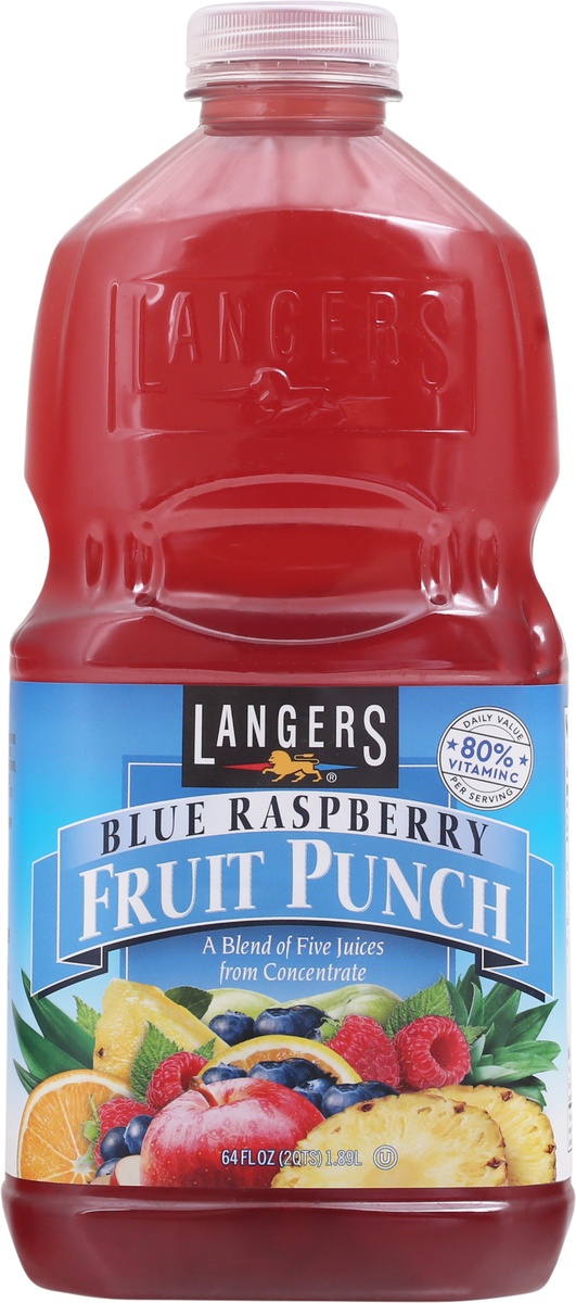 Langers Fruit Punch Blue Raspberry 64 oz | Shipt