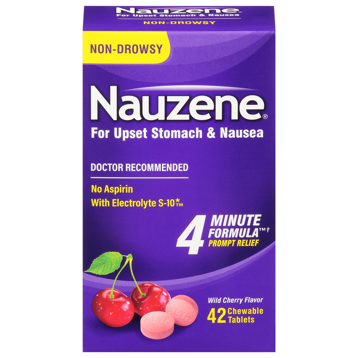 Nauzene Chewable Tablets Wild Cherry Flavor 42 ct | Shipt