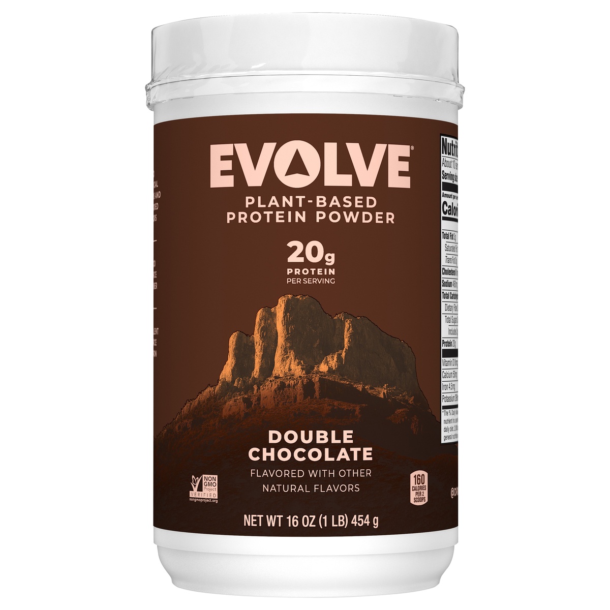 Evolve Plant-Based Double Chocolate Protein Powder 16 oz 16 oz | Shipt