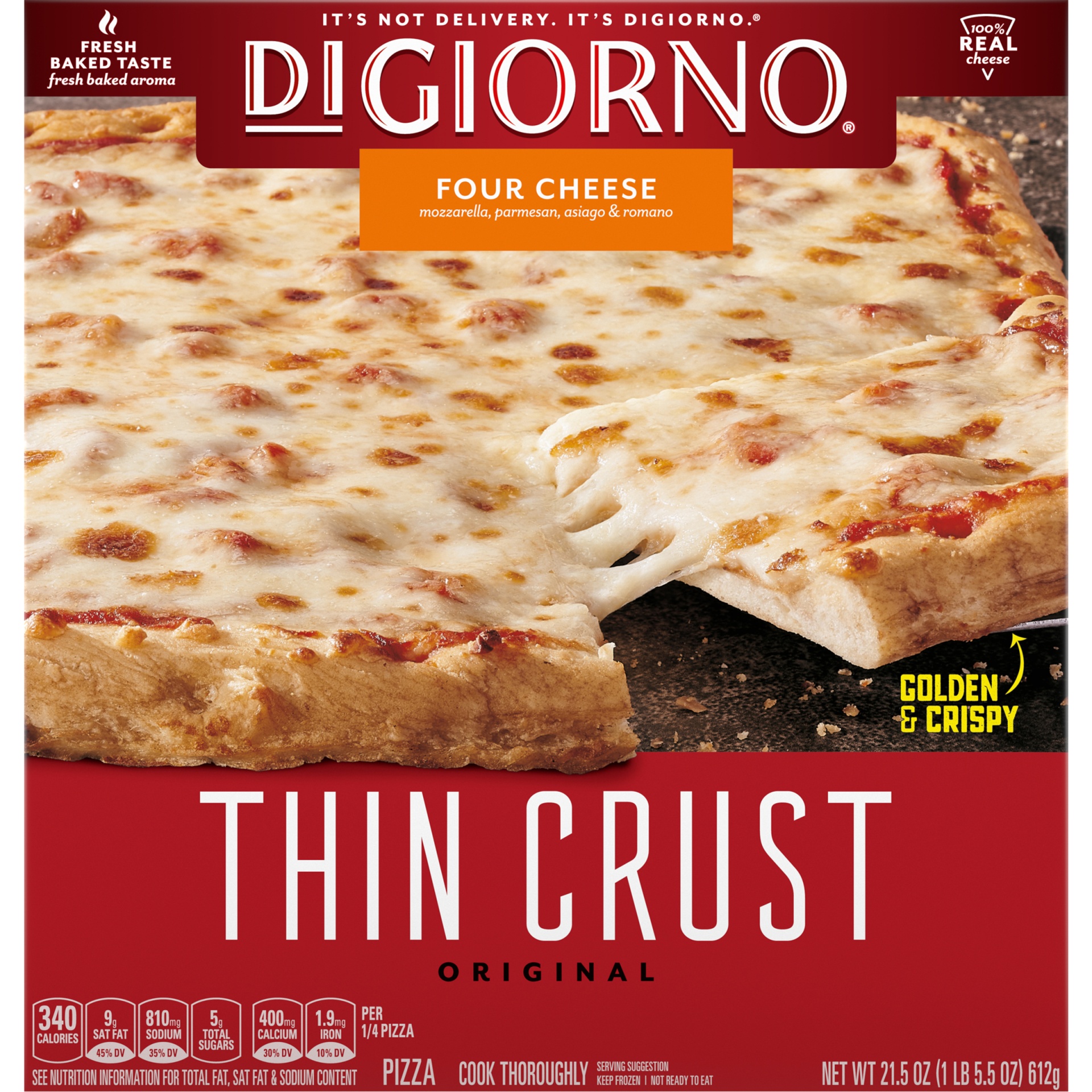 DiGiorno Classic Thin Crust Four Cheese 12in Frozen Pizza 23 oz | Shipt