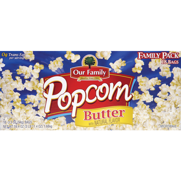 Our Family Butter Popcorn [Family Size] 18 ct | Shipt