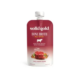 Solid Gold Gut Health Beef Bone Broth with Turmeric Meal Topper 8 oz 8 ...