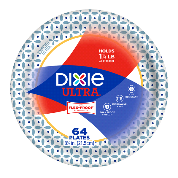 Dixie Ultra Strong Paper Plates 64 ct; 8 1/2 in | Shipt