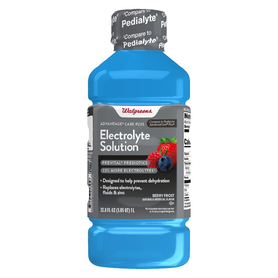 Walgreens Advantage Care Plus Electrolyte Solution Berry Frost 33.8 fl ...