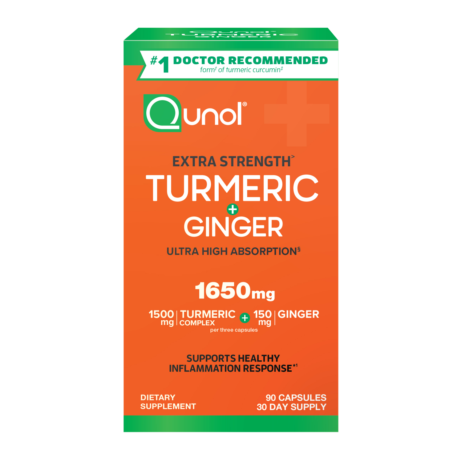Qunol Turmeric And Ginger Capsules 1650mg, 90 Count | Shipt