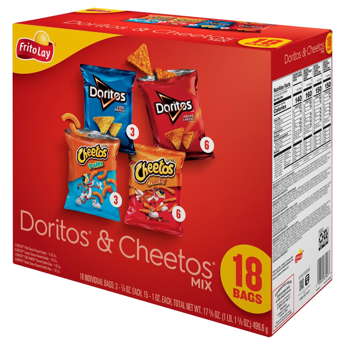 Frito Lay Doritos And Cheetos Mix Variety Pack Box 18 Ct Shipt
