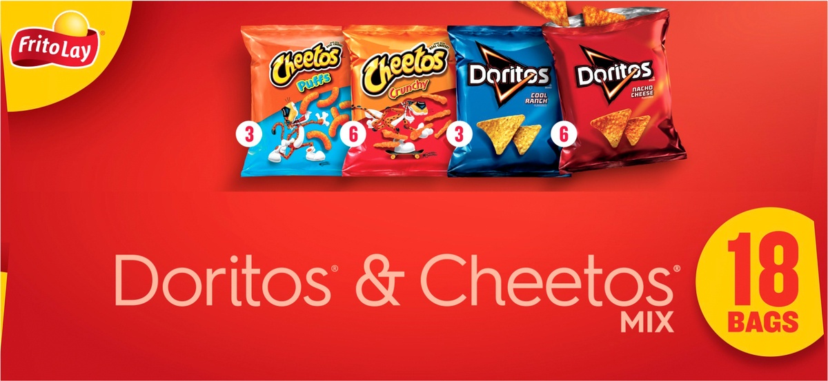 Frito Lay Doritos And Cheetos Mix Variety Pack Box 18 Ct Shipt
