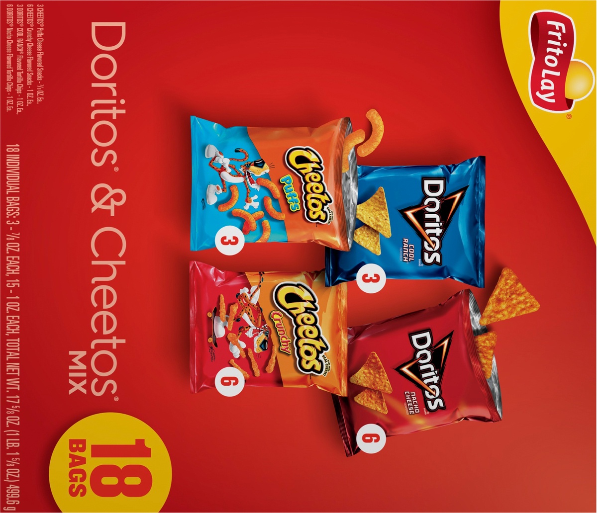 Frito Lay Doritos And Cheetos Mix Variety Pack Box 18 Ct Shipt