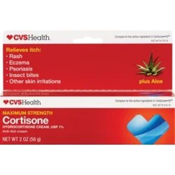 CVS Health Maximum Strength Cortisone Anti-Itch Cream Plus Aloe 2 oz ...
