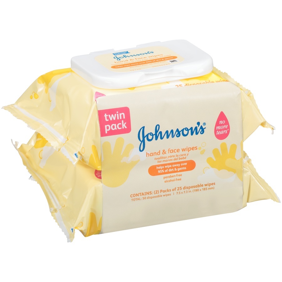 Johnson's Baby Hand And Face Wipes 2 pk; 25 ct | Shipt