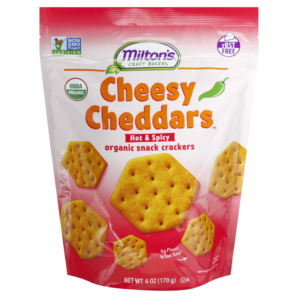Milton's Snack Crackers, Organic, Hot & Spicy 6 oz | Shipt