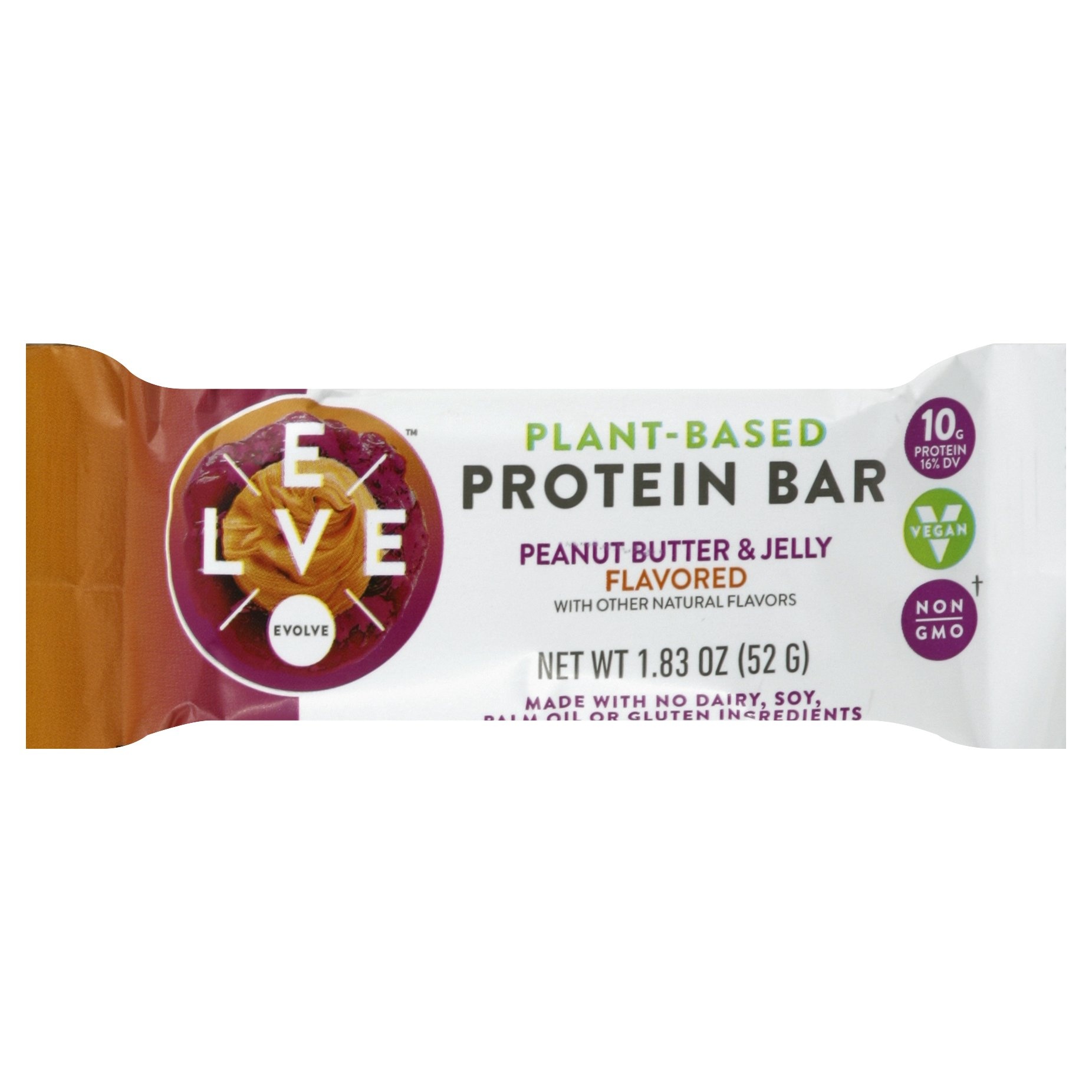 Evolve Peanut Butter Jelly Flavored Plant Based Protein Bar 1.83 oz | Shipt
