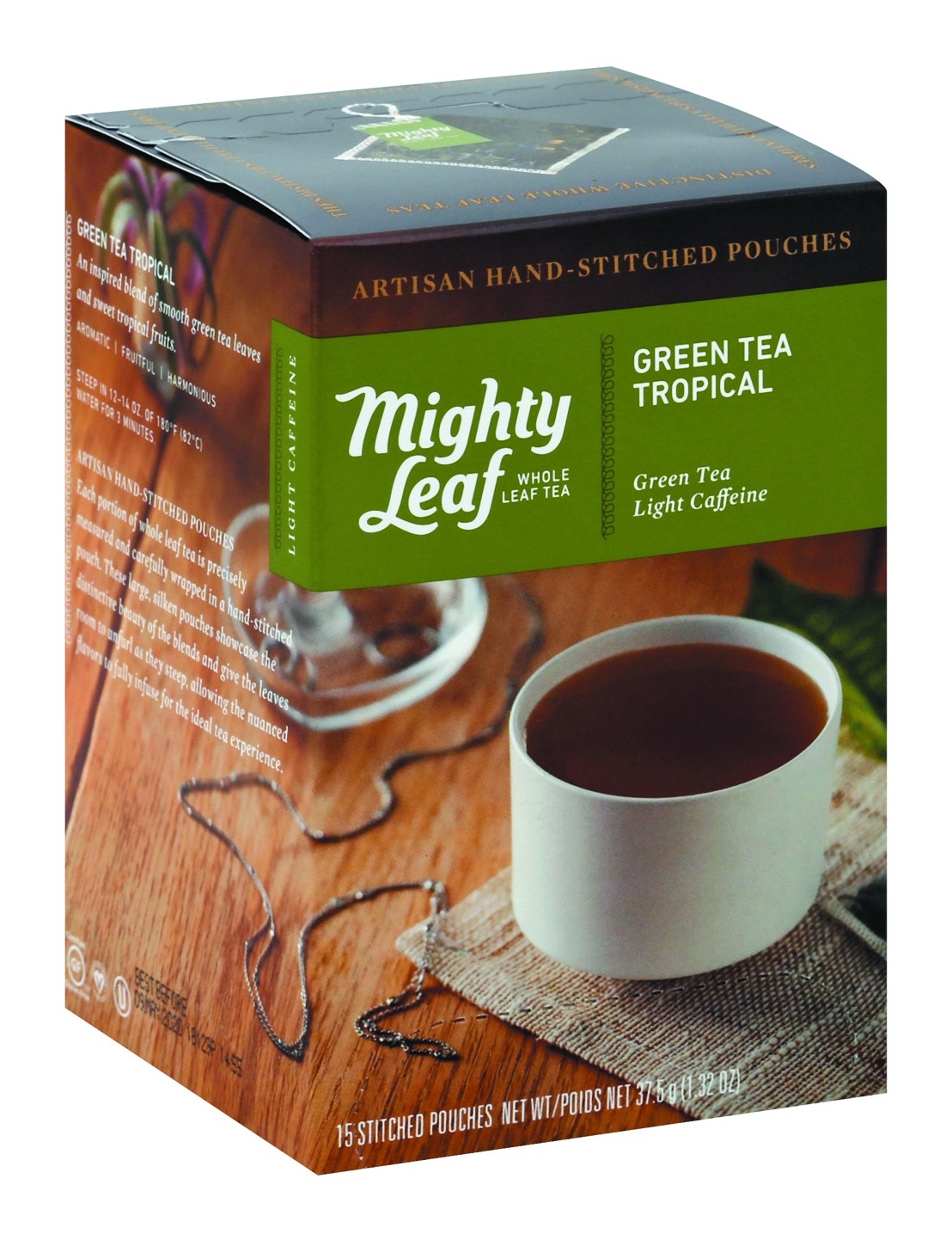 Mighty Leaf Green Tea Tropical Stitched Pouches 15 ct | Shipt