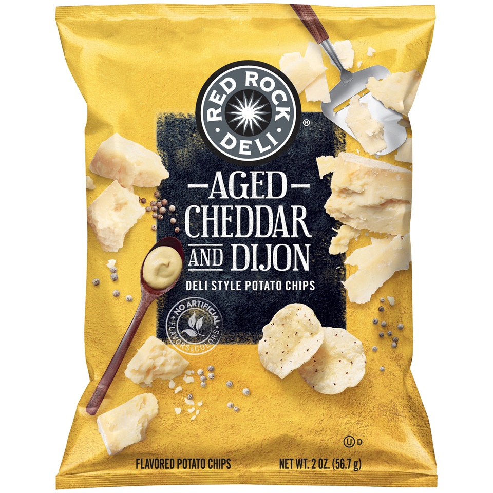 Red Rock Deli Style Potato Chips Aged Cheddar & Dijon 2 oz | Shipt