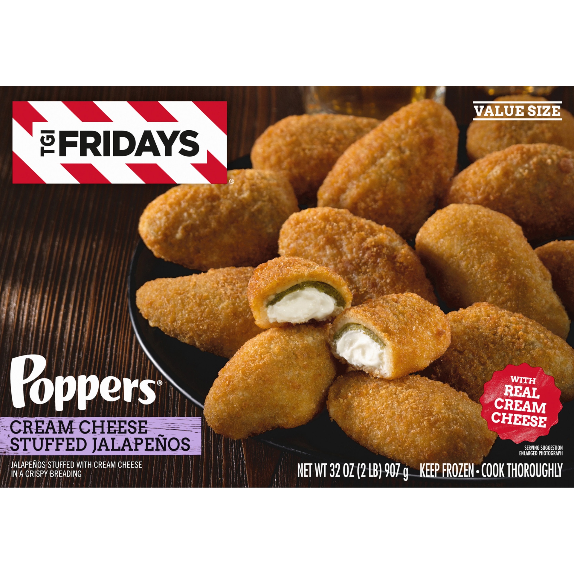 TGI Fridays Frozen Appetizers Cream Cheese Stuffed Jalapeno Poppers ...