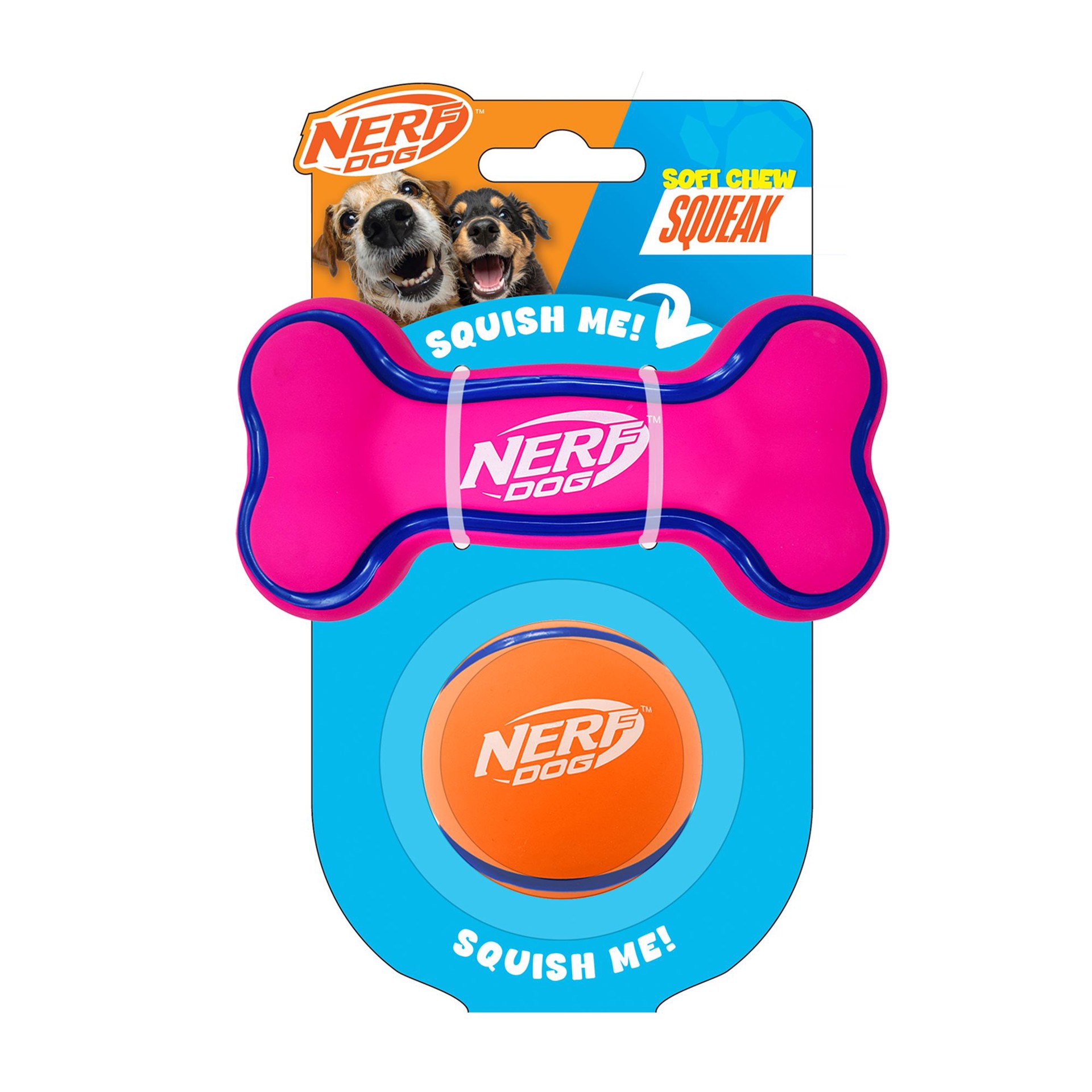 Nerf Rubber Bone and Ball Dog Toy 2-Pack | Shipt