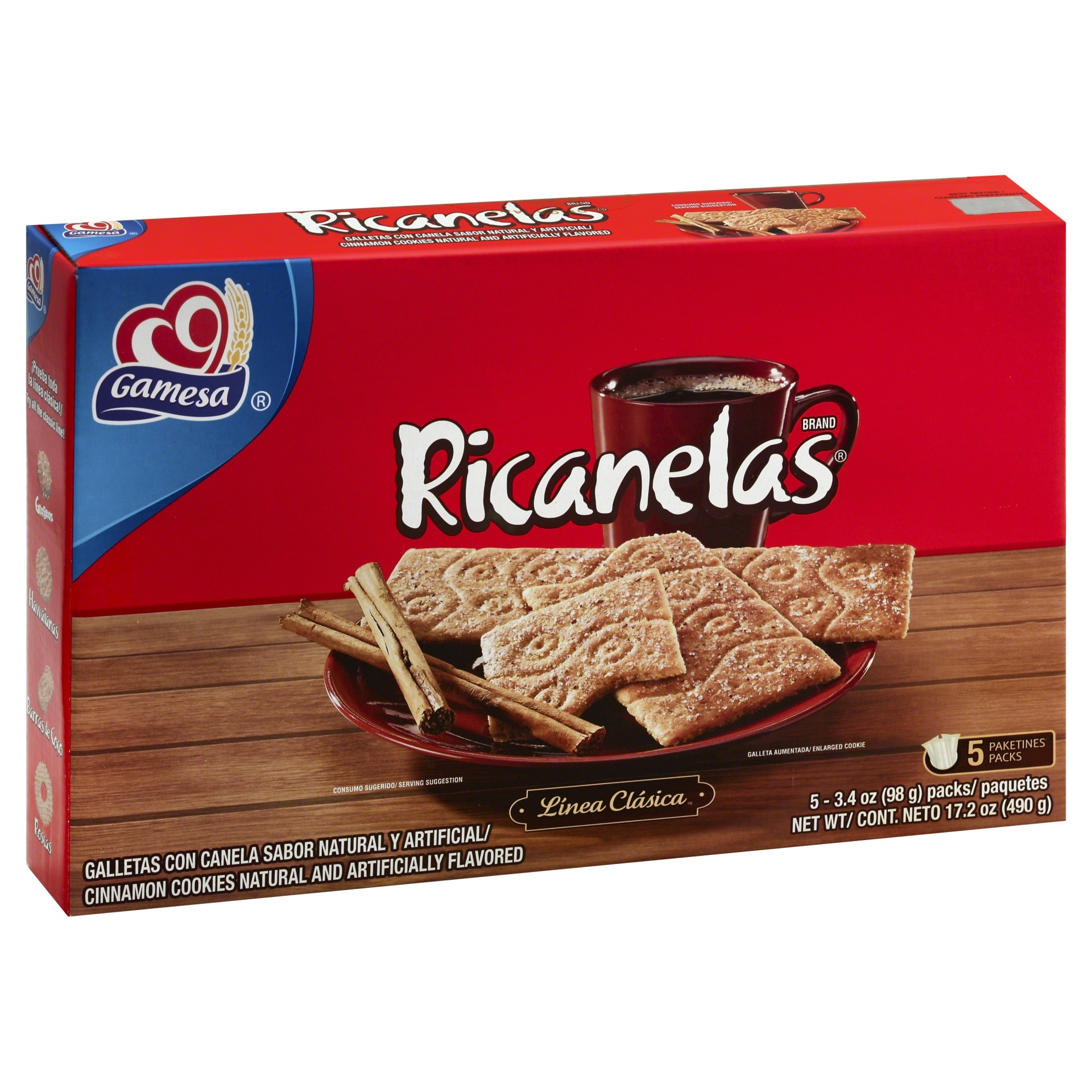 Gamesa Ricanelas Cinnamon Cookies 17.2 Ounce Box 17.2 oz | Shipt