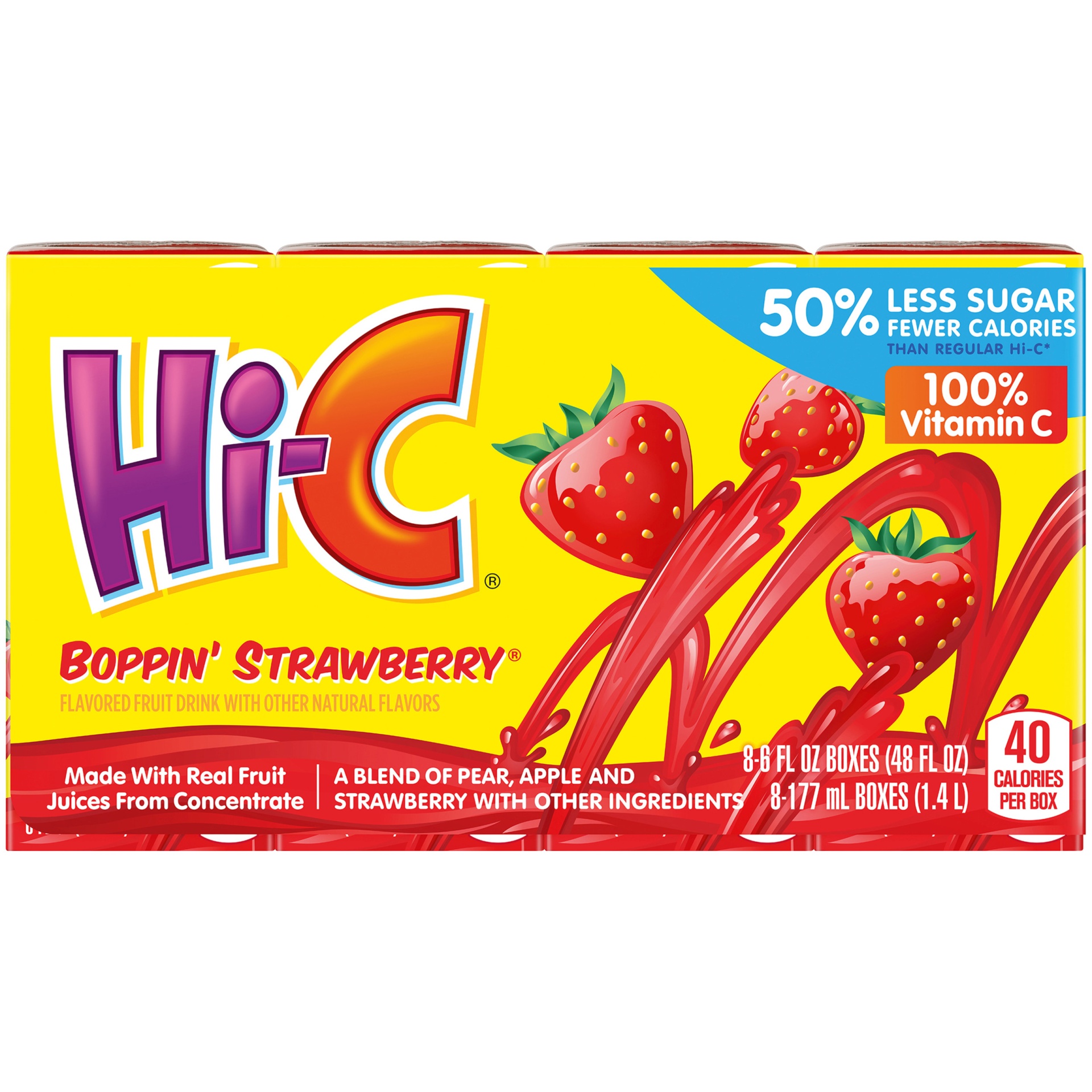 Hi-C Boppin Strawberry Juice Boxes 8 ct; 6 fl oz | Shipt