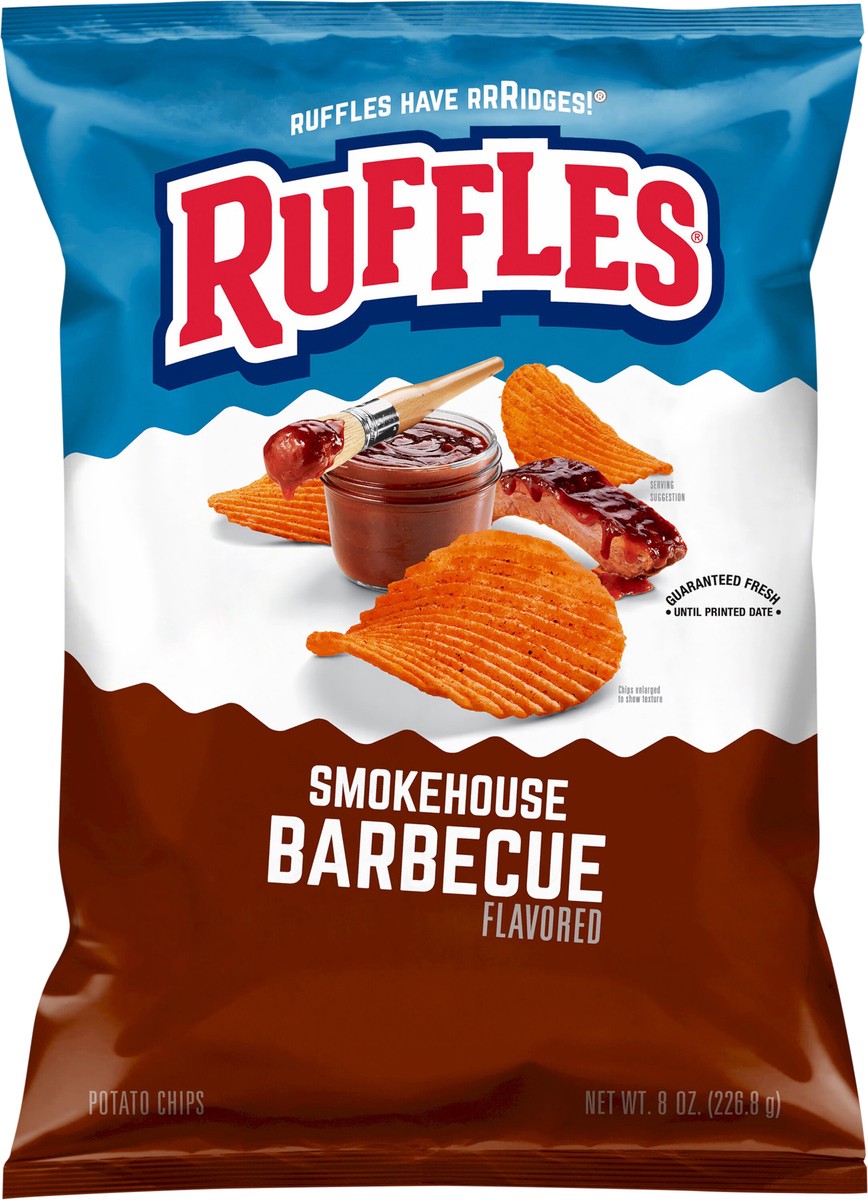 Ruffles Potato Chips Smokehouse Barbecue Flavored 8 Oz 8 oz | Shipt
