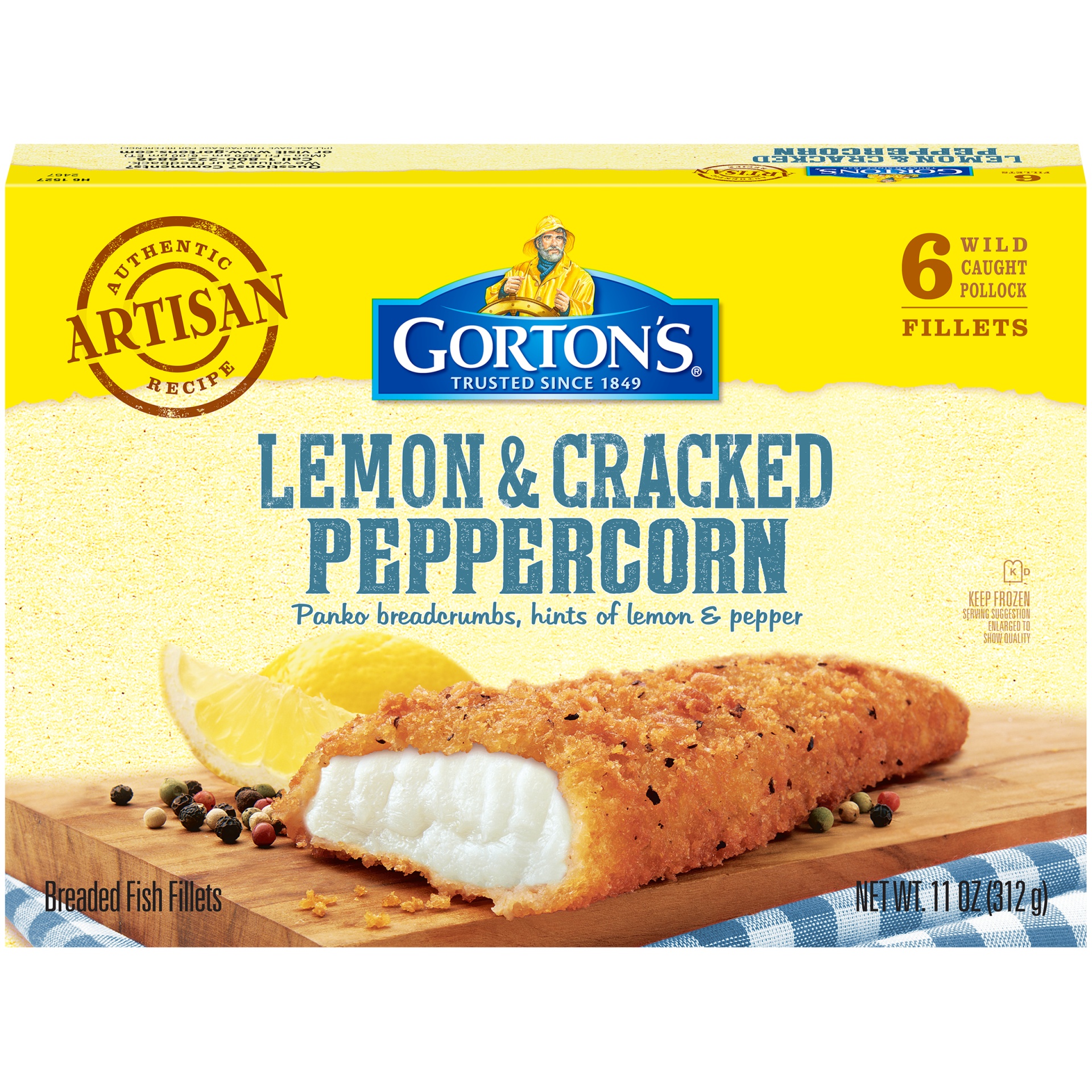 Gorton's Lemon & Cracked Peppercorn Artisan Fish Fillets 11 oz | Shipt