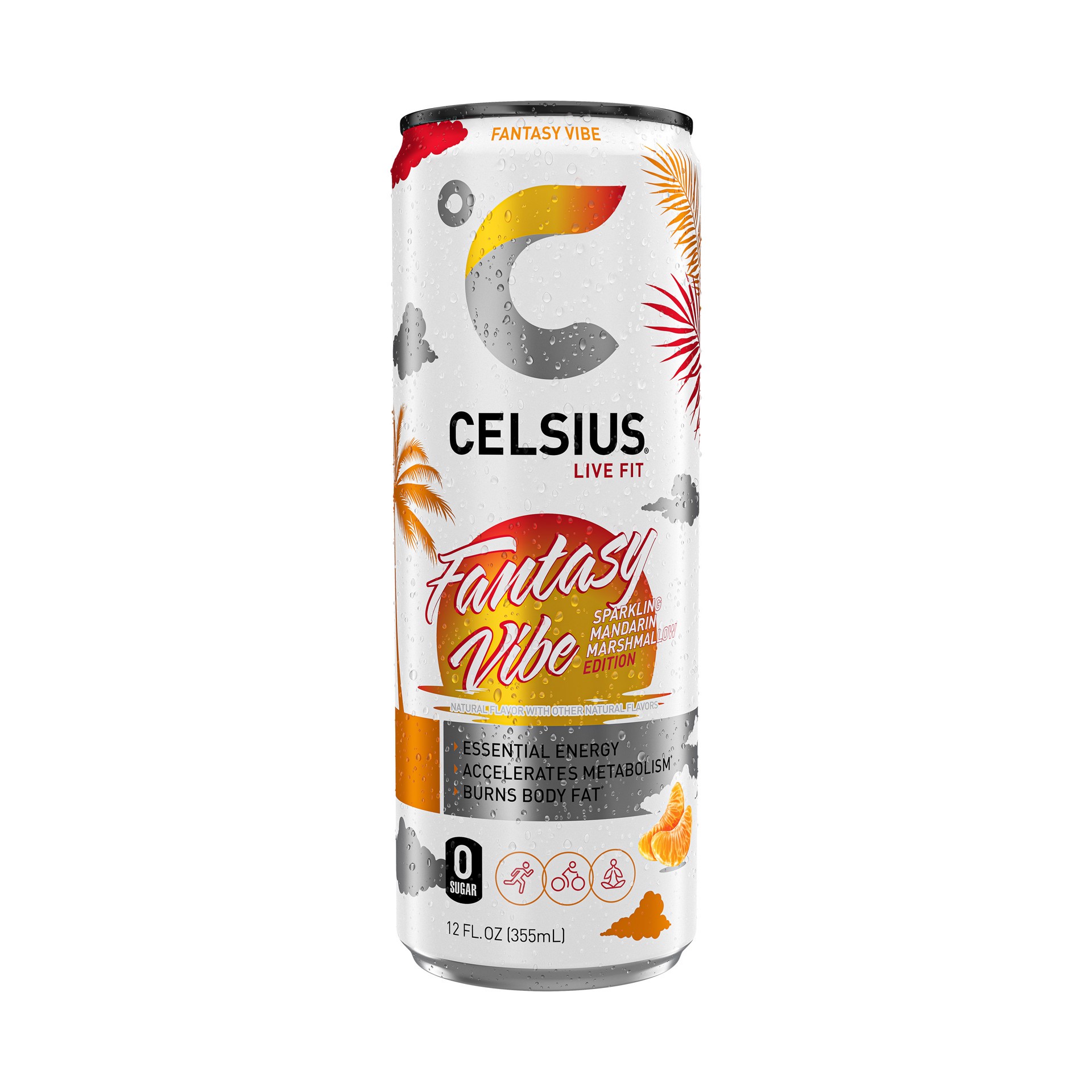 CELSIUS Sparkling Fantasy Vibe, Functional Essential Energy Drink 12 Fl ...