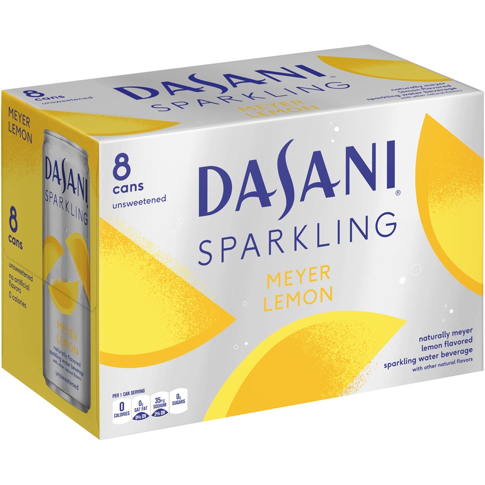 Dasani Lemon Sparkling Water 8 ct; 12 fl oz | Shipt