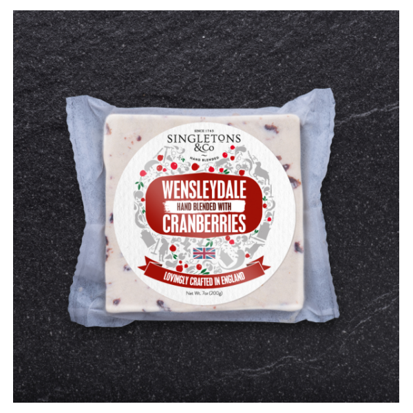 Singleton's Singletons & Co Wensleydale Cheese With Cranberry - 7 Oz. 7 ...