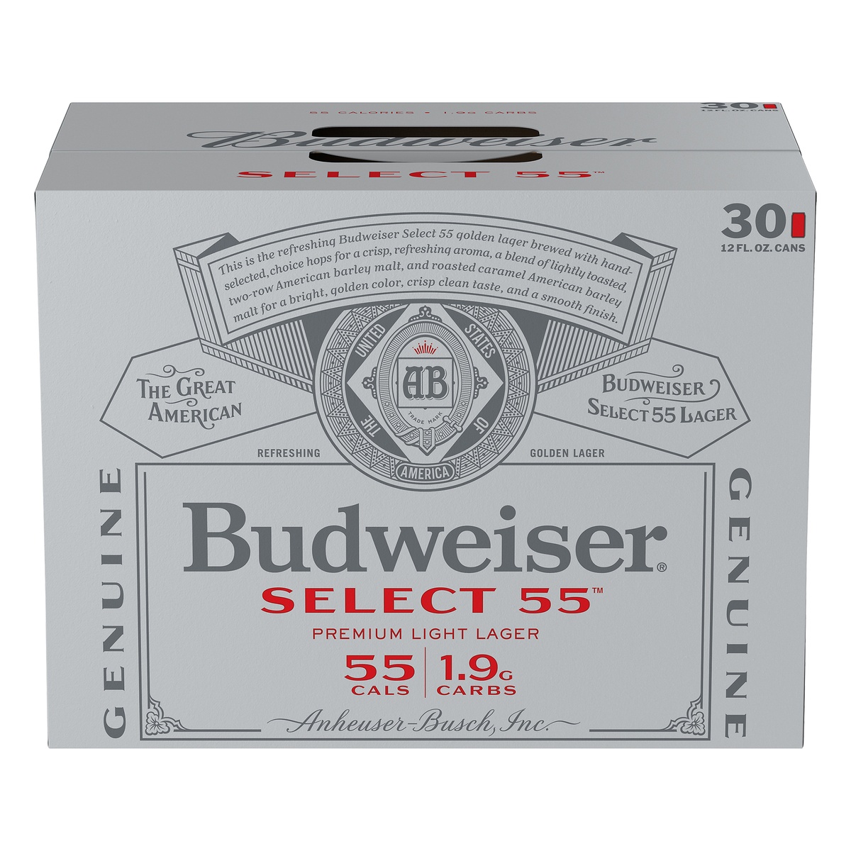 Budweiser Select 55 Light Lager Beer 30 ct; 12 fl oz | Shipt