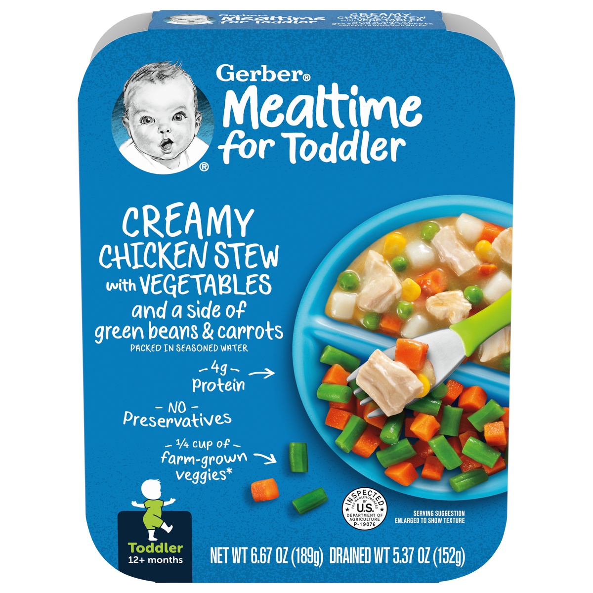 Gerber Lil' Entrees, Creamy Chicken Stew with Vegetables with Green ...