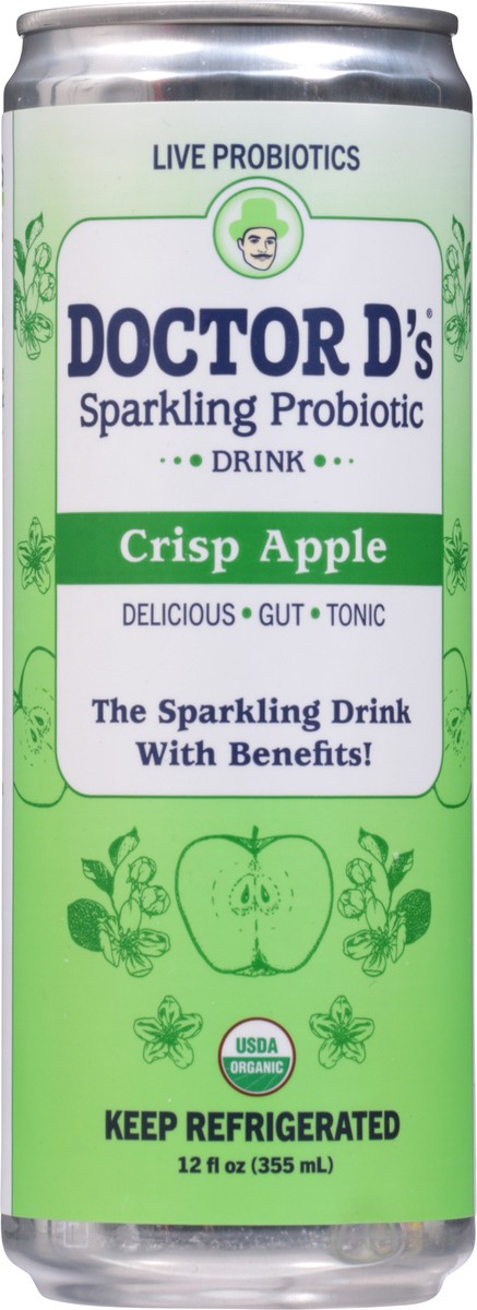 Doctor D's Organic Crisp Apple Sparkling Probiotic Drink 12 fl oz 12 fl ...