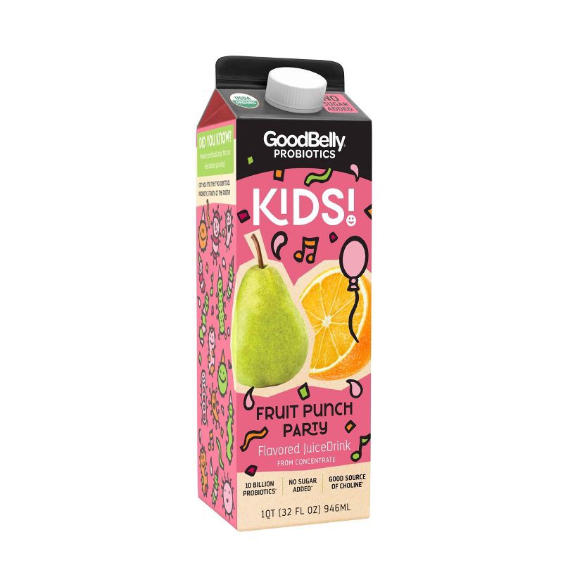 Goodbelly Kids Probiotic Fruit Punch Juice Drink - 32 fl oz 32 fl oz ...