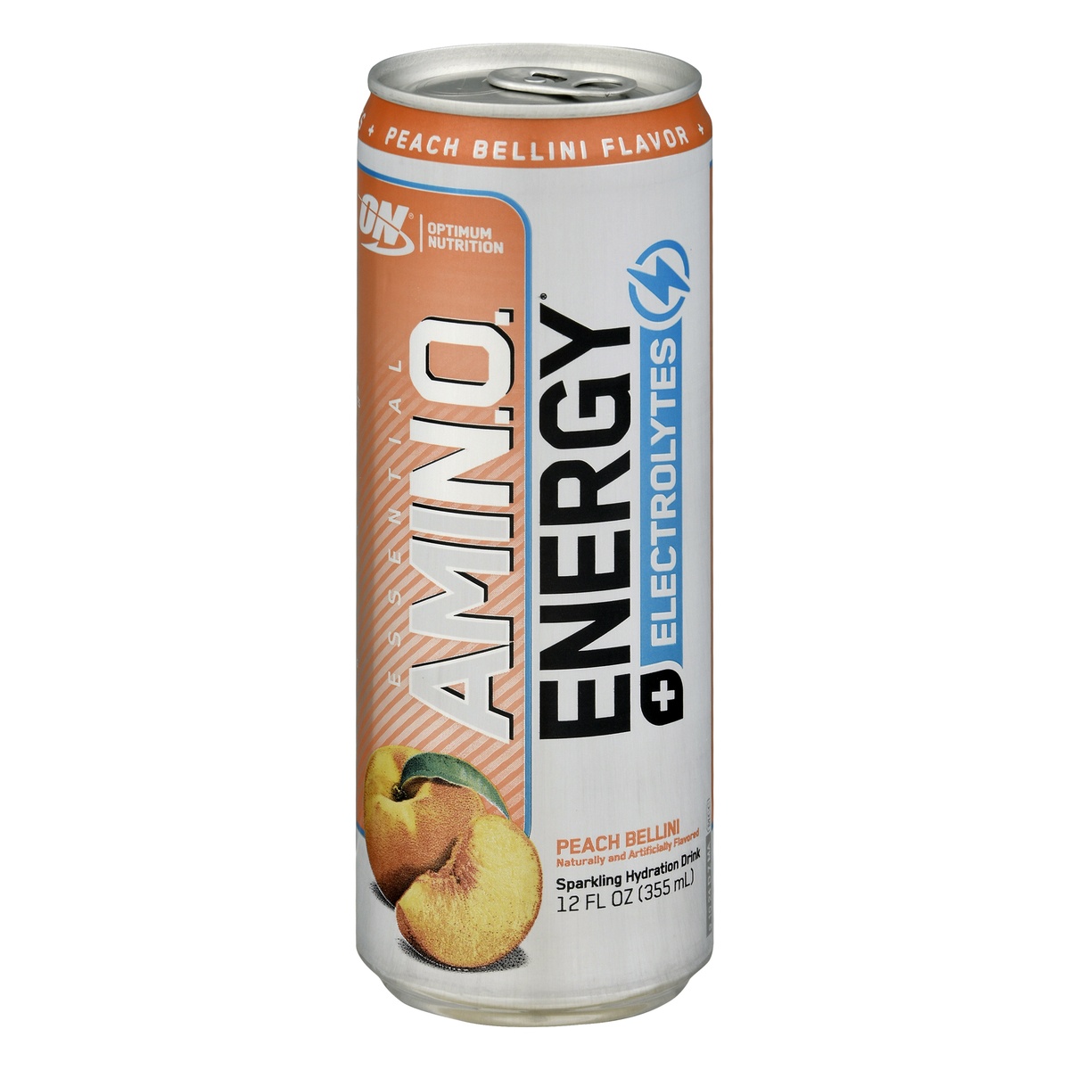 Optimum Nutrition Sparkling Hydration Drink Peach Bellini 12 fl oz | Shipt