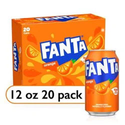 Fanta Soda Pop Orange Flavored In Can - 20-12 Fl. Oz. 240 fl oz | Shipt